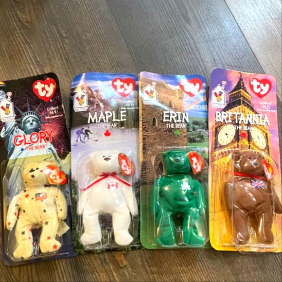 TY Beanie | Toys | Vintage Ty Mcdonalds International Bears Complete ...